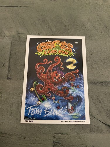 Garbage Pail Kids Gross Card Con Tom Bunk Signed Autograph GPK | eBay