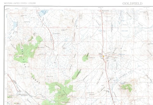 Goldfield, Nevada-California 1962 Map US Army USGS 1:250000 Scale ...