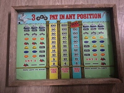 Framed Retired Vitage Cal-neva Pay In Any Position Glass Payout Sign | eBay