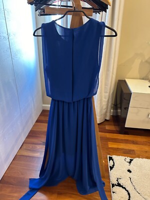 Blue Long Sleevless dress | eBay