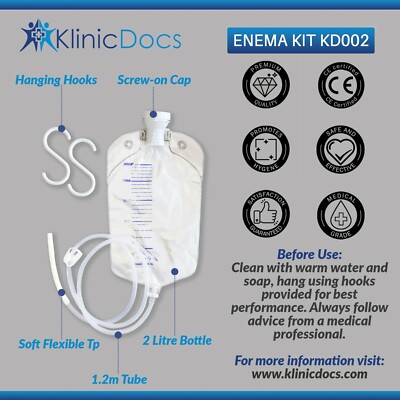 Home Enema kit Colonic Irrigation Kit Reusable Bag Detox 2L Original ...