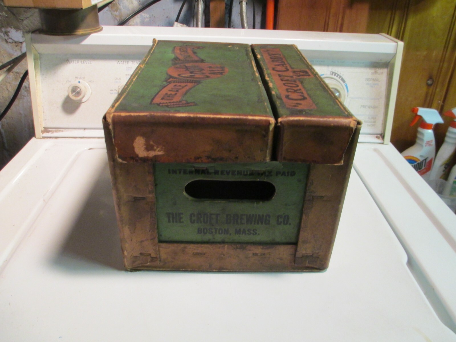 RARE 1930'S-40'S CROFT ALE. BOSTON,MA "CROFT CADDY 12" CARDBOARD BOTTLE ...