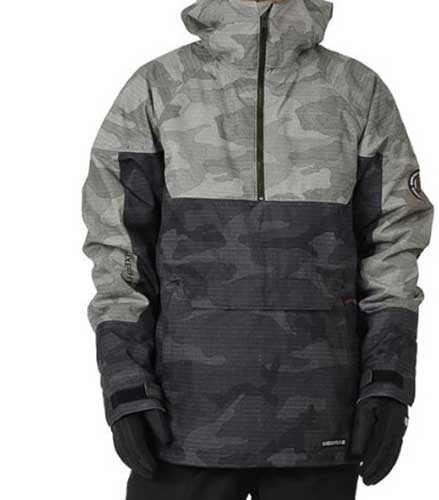 686 Renewal Anorak Jacket (XL) Black Camo M2W116-BLCM | eBay