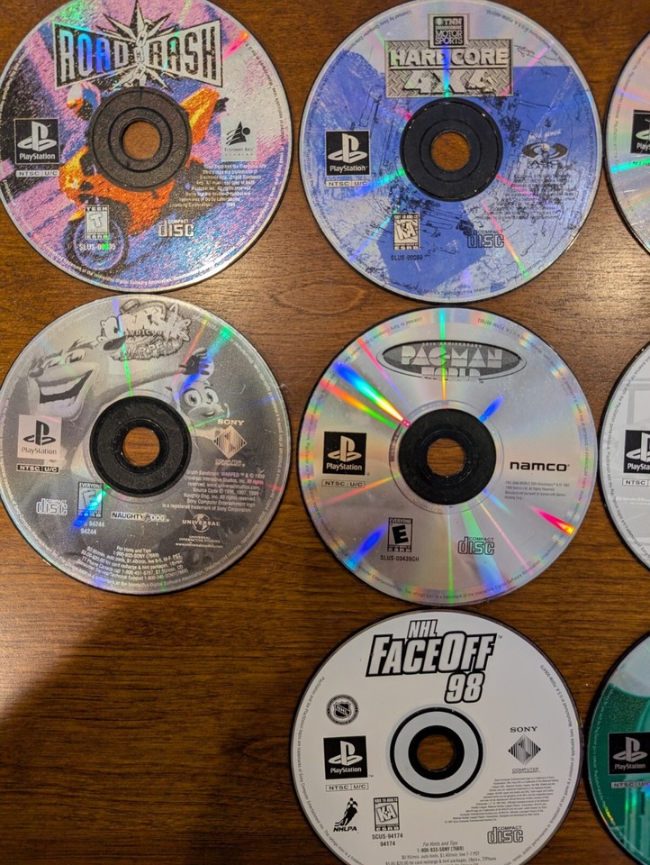 Lot of 16 PS1 Loose Discs Scratched Damaged For Repair Sold AS IS ...