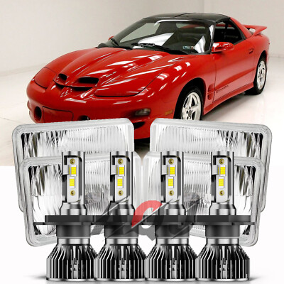 4Pcs " LED Headlights Hi/Lo Beam DRL For Pontiac Trans Am 1998 2000 ...