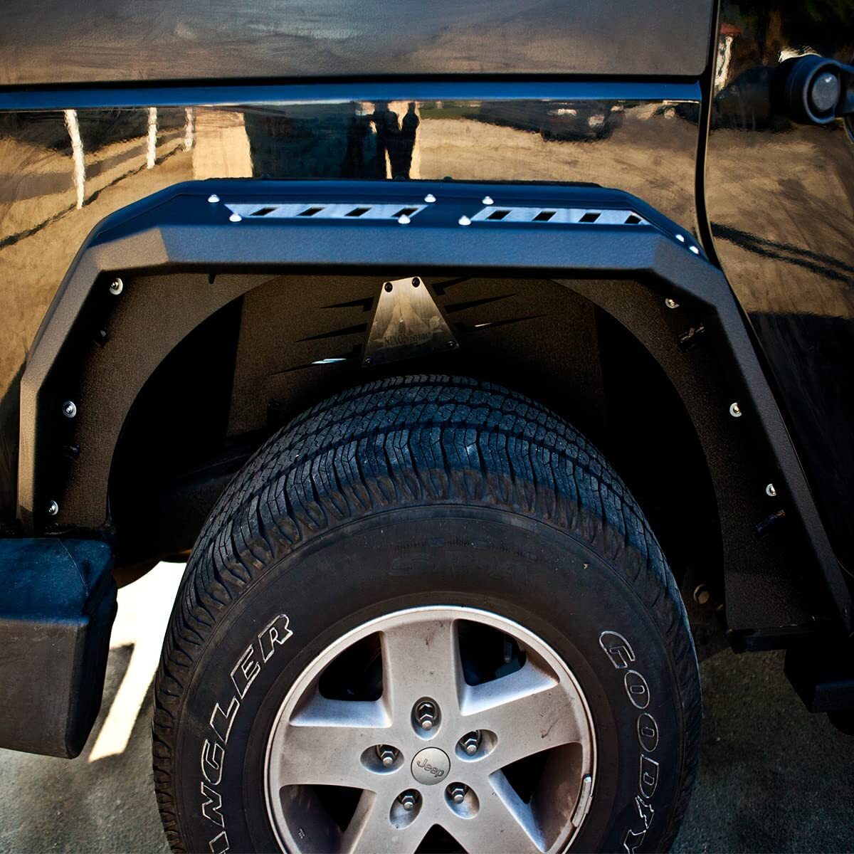 4pc Front+Rear Fender Flares Textured Steel for 2007-2018 Jeep Wrangler ...