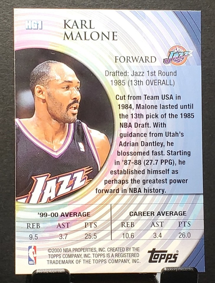 2000 Topps #HG1 Karl Malone JAZZ HIDDEN GEMS HOF'er Insert🏀EX/NM | eBay