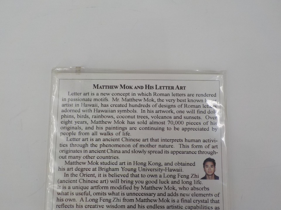 "SONIA MAHAOO" LETTER ART PRINT ARTIST MATTHEW MOK LONG FENG ZHI 5X7 ...
