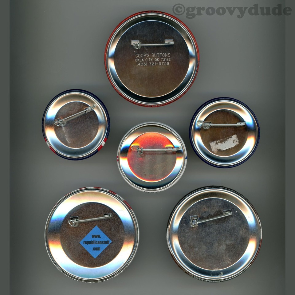 6 George GW Bush - Cheney Inaugural Campaign Inauguration Pin Pinback ...