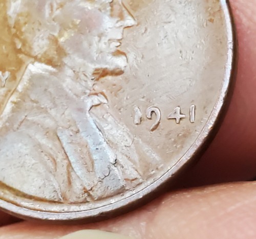 1941 Lincoln Wheat Penny No Mint Mark One Cent US Coin VERY RARE Error ...