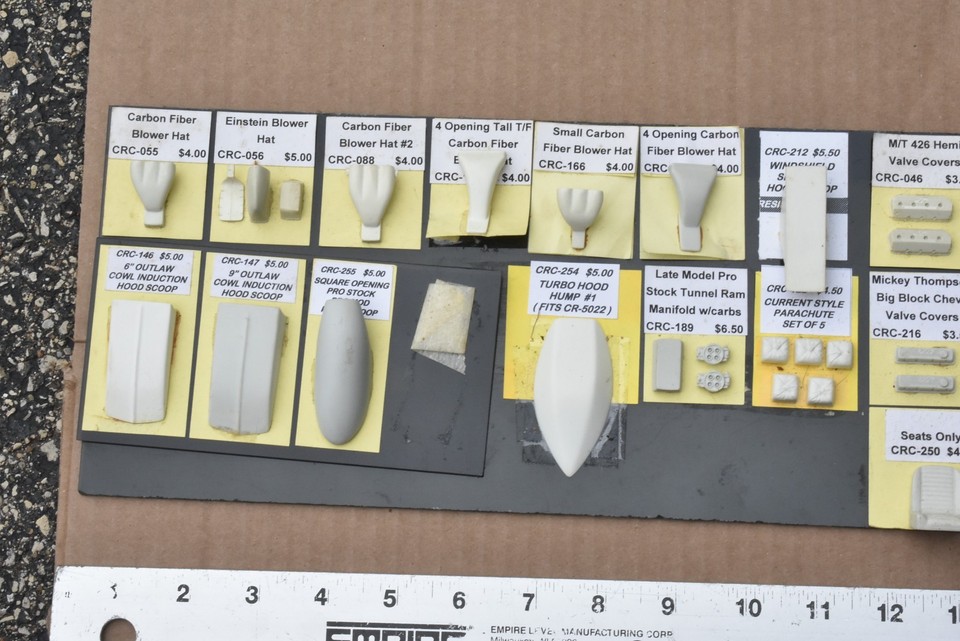 Competition Resins Model Parts Display Hood Scoop Blower Hats Seats ...