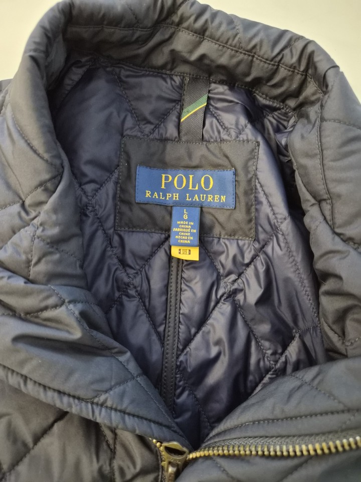 Polo Ralph Lauren BEATON Logo Patch Quilted Corduroy Trim Jacket Large ...