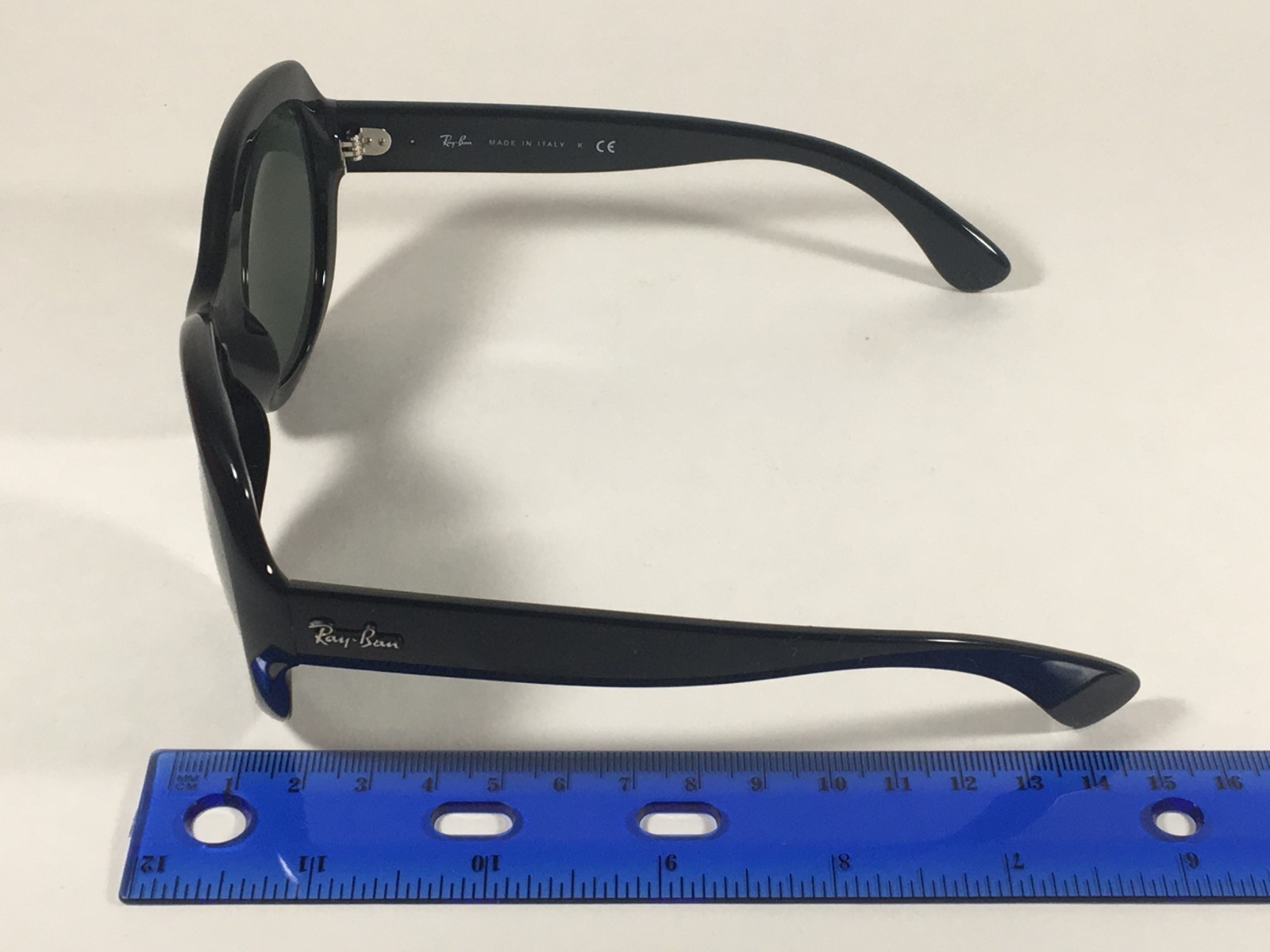 Ray-Ban RB4191 601/71 Highstreet Round Sunglasses Black Gloss Nylon ...