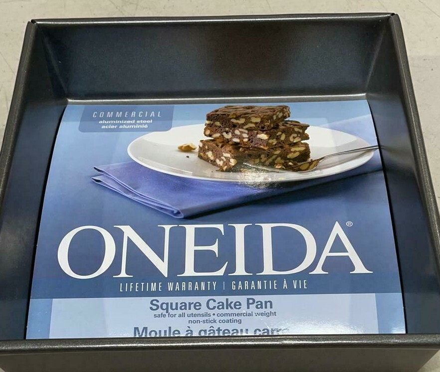 Square Cake Bake Pan 8 Inch Oneida Non Stick Commercial Quality - 2 ...