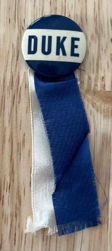 Duke University Vintage Football 1950s Pin Ribbon Blue and White | eBay