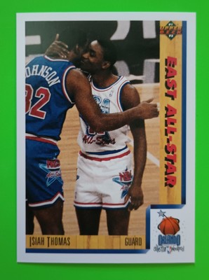 1991-92 Upper Deck Isiah Thomas All-Star Featuring Magic Johnson Shadow ...