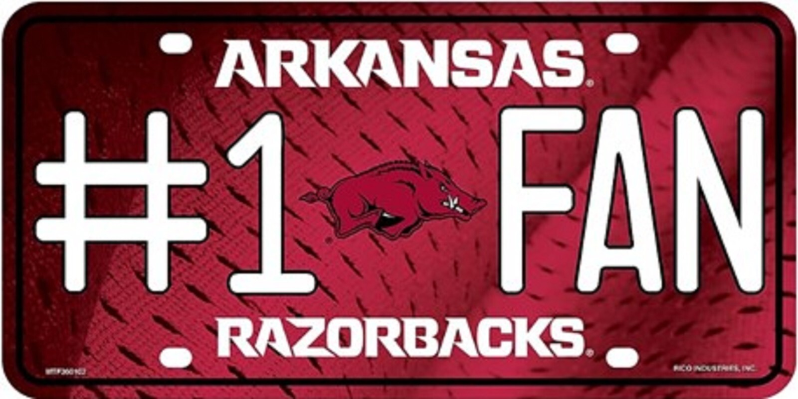 ARKANSAS Razorbacks License Plate, University College Team ...