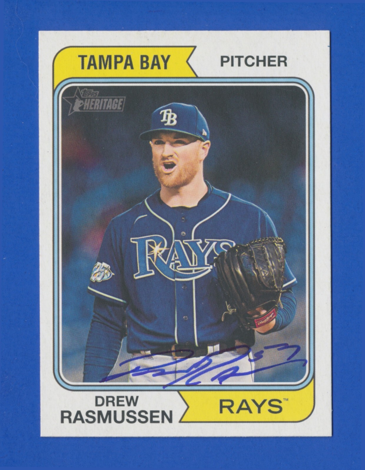 DREW RASMUSSEN Signed/Autographed 2023 Topps Heritage High Card #531 w ...