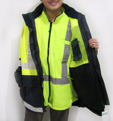 MSA XXL Hi-Vis Safety Jacket & Vest Combo Waterproof/Winter Warmth ...