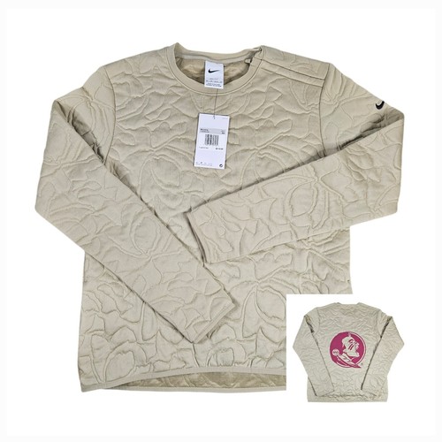 Nike FSU Sweater Womens Dri-FIT Mid Layer Golf Pullover Beige Size XS ...