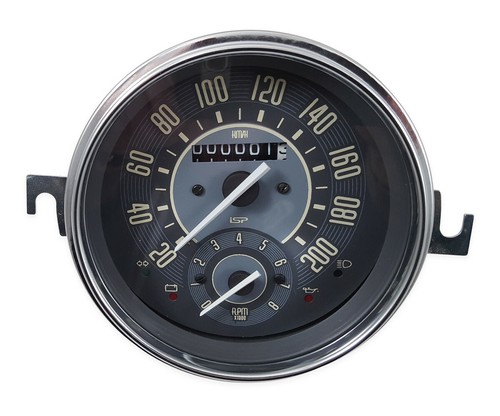 VW KPH SPEEDOMETER & TACH COMBO GAUGE ISP west Beetle Bus Ghia 8000rpm ...