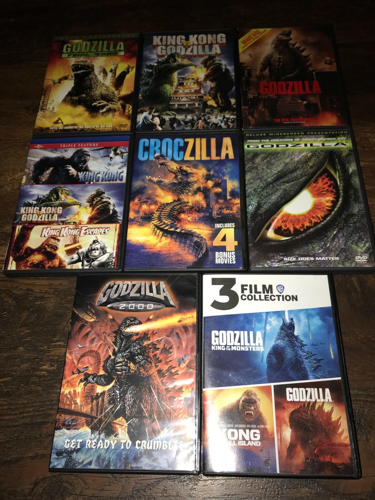 King Kong + Godzilla + Croczilla. (8 DVD Lot) Used Like New. | eBay