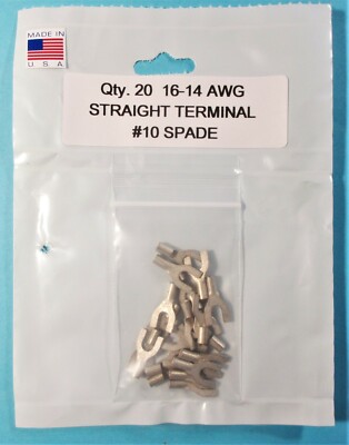 Qty. 20 NOS Premium Standard Spade ended 16-14 AWG Wire Terminal Plated ...