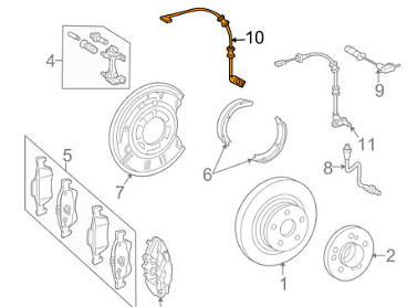 NEW MERCEDES BENZ E W211 REAR RIGHT ABS SENSOR WIRING A2115400505 03-10 ...