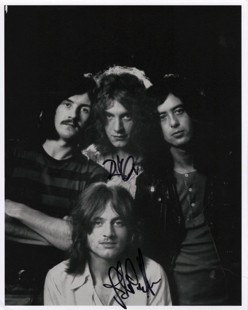 Robert Plant & John Paul Jones Signed Autograph 8x10 Photo Led Zeppelin ...