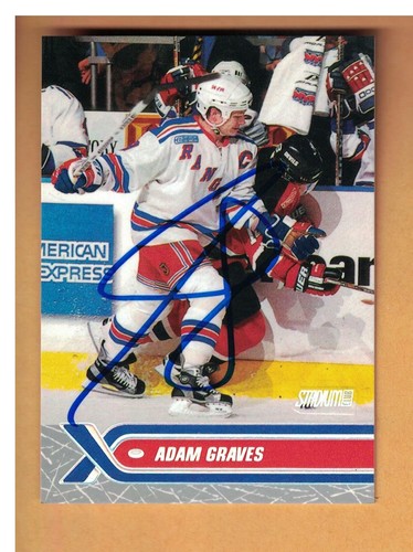 Adam Graves AUTOGRAPHED 2000-01 STADIUM CLUB PROMO HOCKEY CARD SIGNED ...