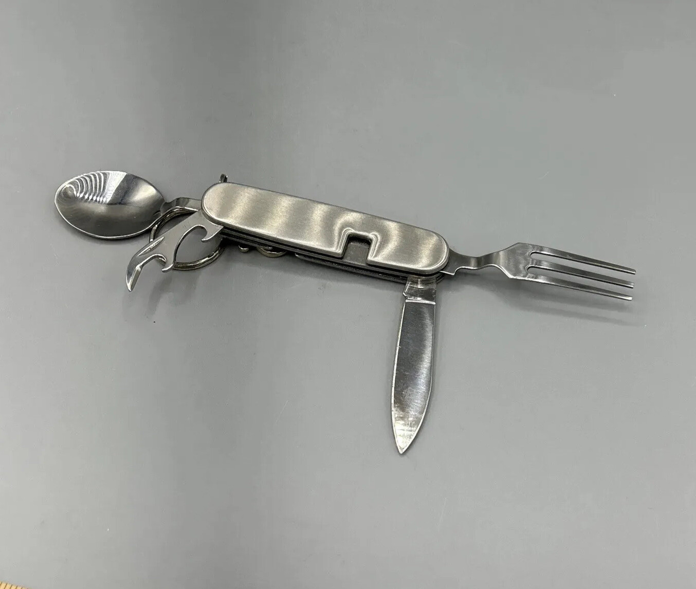 Camping Eating Utensil Set Folding Emergency Cutlery Knife Fork Spoon ...