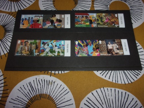 2023 WINDRUSH 75 YEARS FULL SET OF STAMPS WITH PRICE CODE ON TABS MNH ...