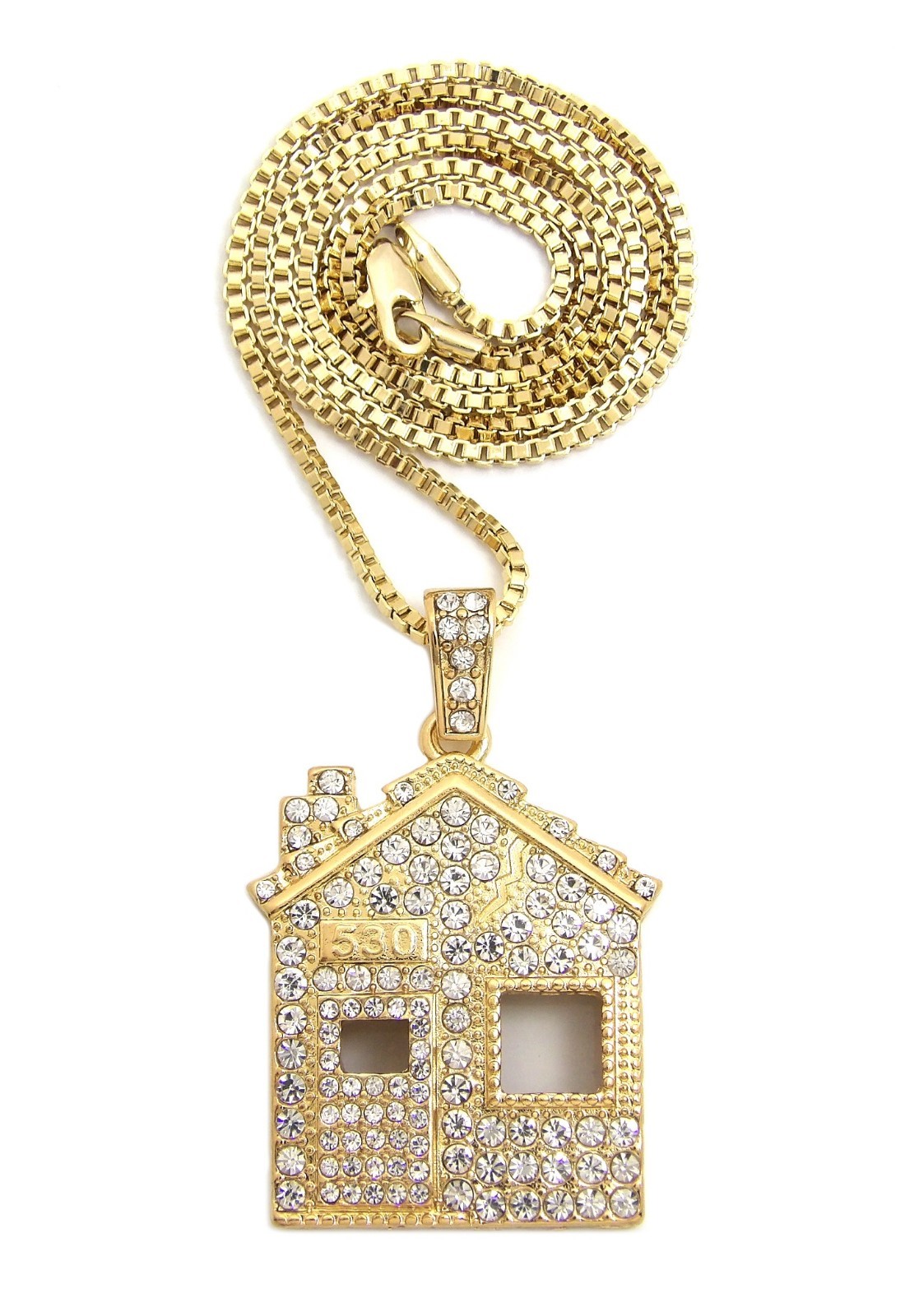 New Trap House Pendant with 24" Box,Cuban,Rope Chain Hip Hop Necklace ...