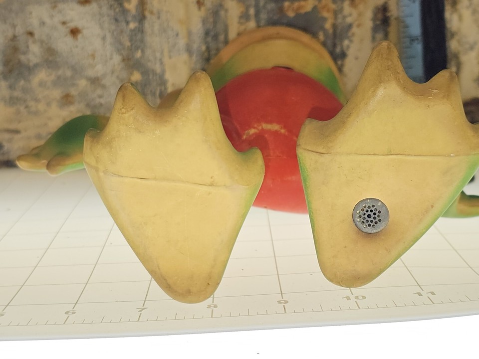 VINTAGE REMPEL CROAKER THE FROG 10" TALL BRIGHT ORIGINAL COLORS RUBBER ...