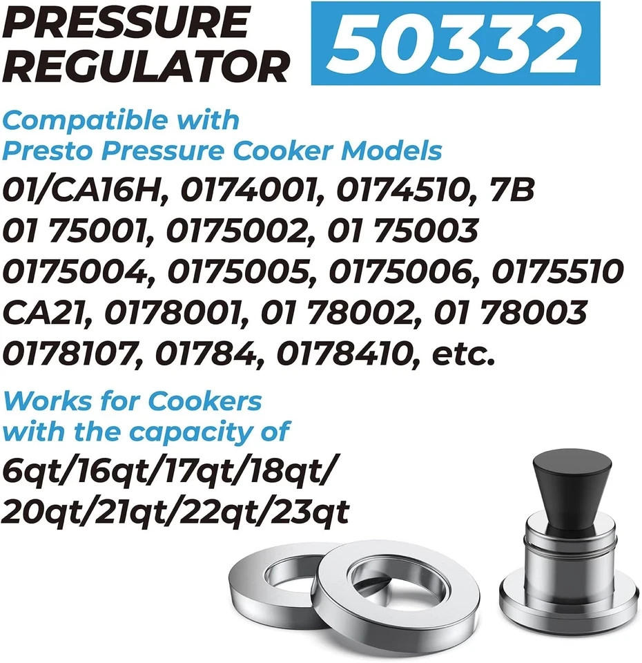 50332 Pressure Cooker Regulator 5-10-15Lb Weight Replacement for Presto ...