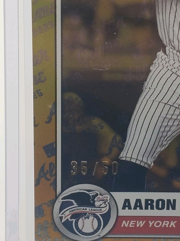 2025 Topps All Star Game AARON JUDGE GOLD FOIL PARALLEL /50 New York ...