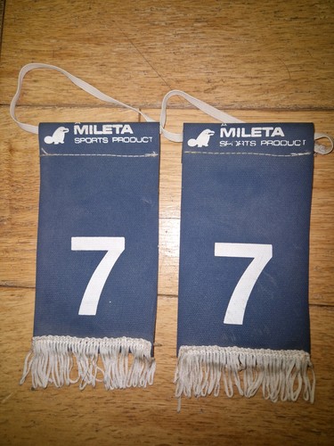 Pair of Blue Original 1970’s Leeds United Sock Tags No.7 ( Peter ...
