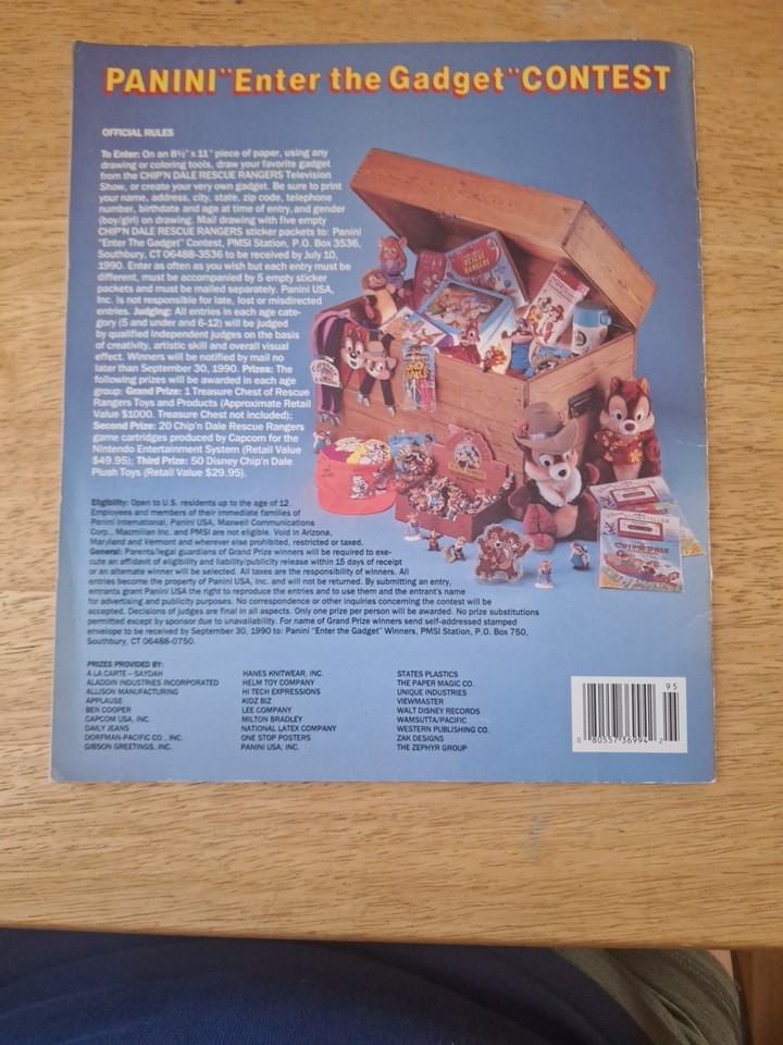 Disney Chip ‘n Dale Rescue Rangers Sticker Book Panini Album 1989 Vtg ...