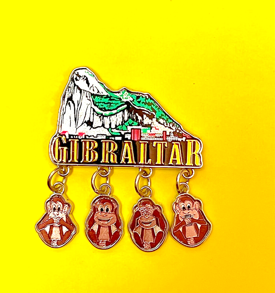 GIBRALTAR / METAL MAP / SOUVENIR FRIDGE MAGNET WITH PENDANTS | eBay