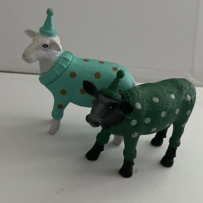 Ankyo Party Animals Cow And Sheep Lot Bundle 2 Figures | eBay