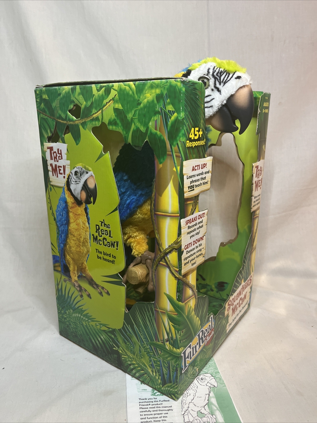 FurReal Friends Squawkers McCaw 16" Remote Controlled Interactive ...