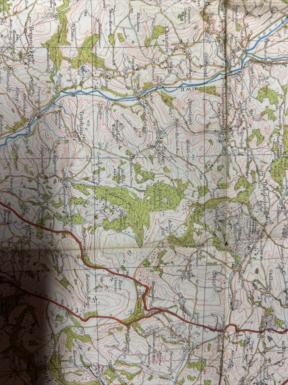 DARTMOUTH & EXETER Ordnance Survey Cloth One Inch Map 1919 Sheet 138 ...