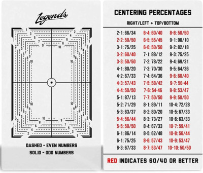Legends Card Grading Centering Tool with Cleaning Cloth Kit Material ...