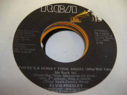 Rock 45 ELVIS PRESLEY - There's a Honky Tonk Angel / I Got A Feelin In ...