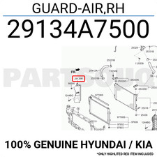 29134CW600 - GUARD-AIR RH - Hyundai for sale online | eBay