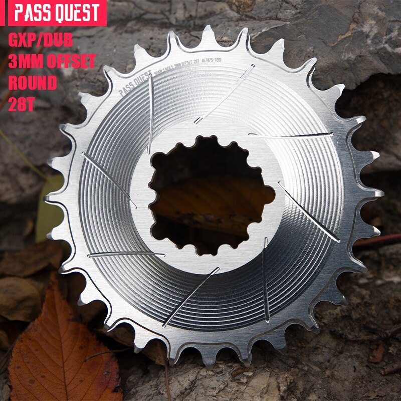 PASS QUEST MTB Chainring 3mm Offest AERO Direct Mount Crankset 28-38T ...