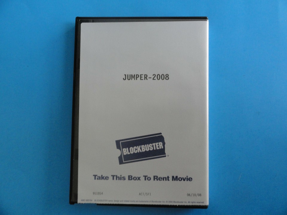 BLOCKBUSTER VIDEO STORE DVD RENTAL CASE "JUMPER" - NO MOVIE INCLUDED | eBay