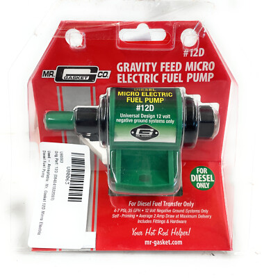 Mr. Gasket Gravity Feed Micro Electric Diesel Fuel Injection Pump, 12D ...