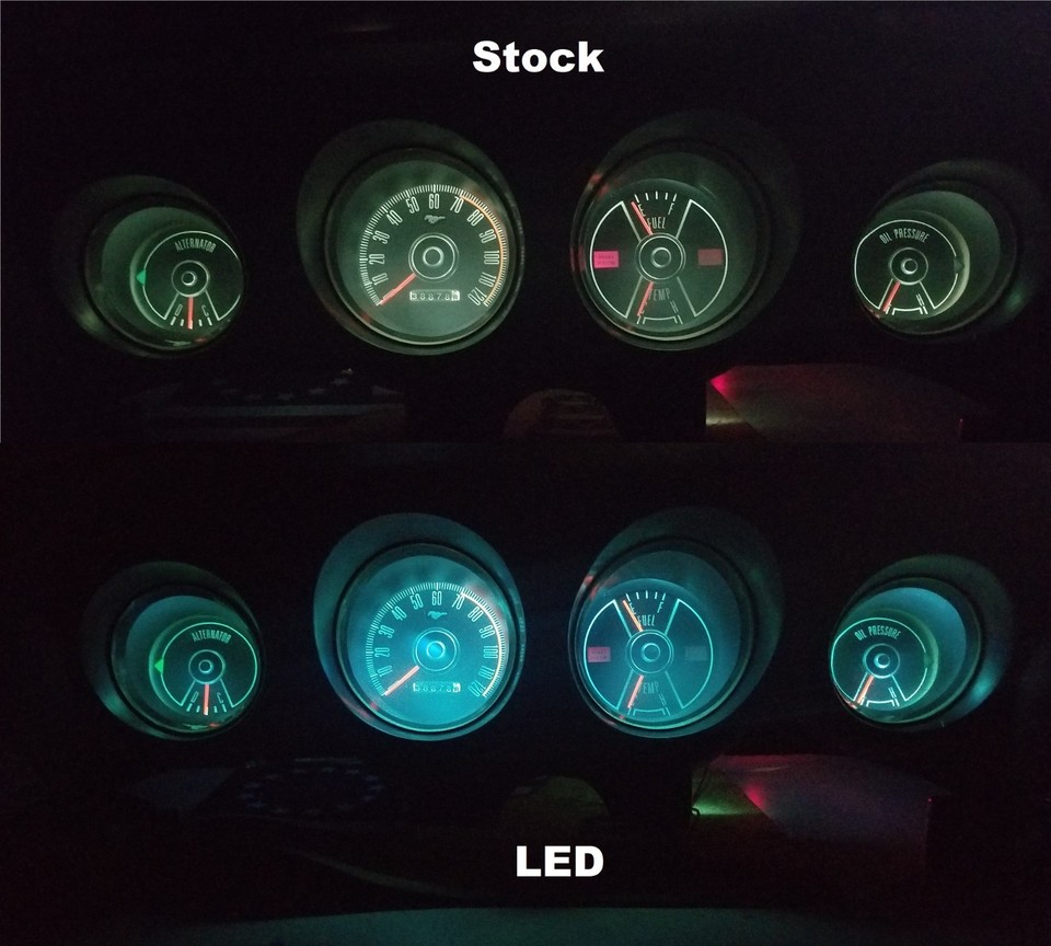 1969-1970 Ford Mustang Gauge Instrument Cluster - LED bulb upgrade! 69 ...