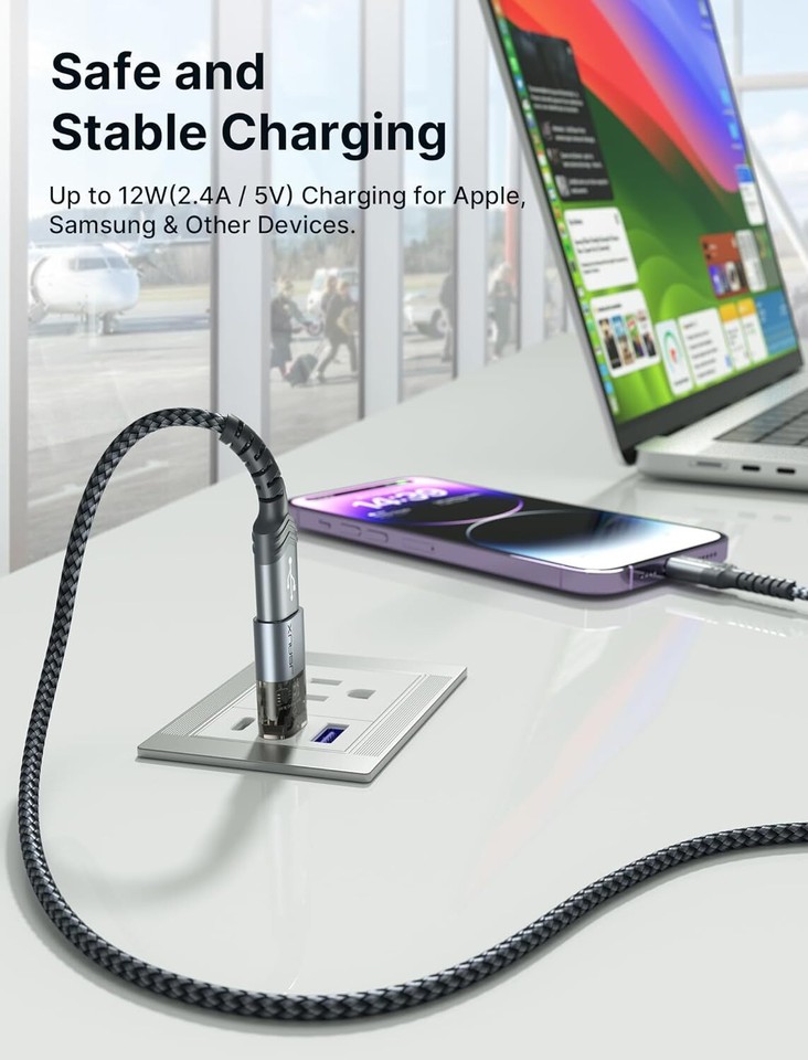 USB Data Blocker & USB C Data Blocker (4-Pack), Transparent USB-A to ...